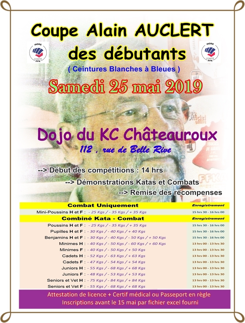 36 Châteauroux - Coupe Alain AUCLERT : Kata et Combats. - Karaté Club ...